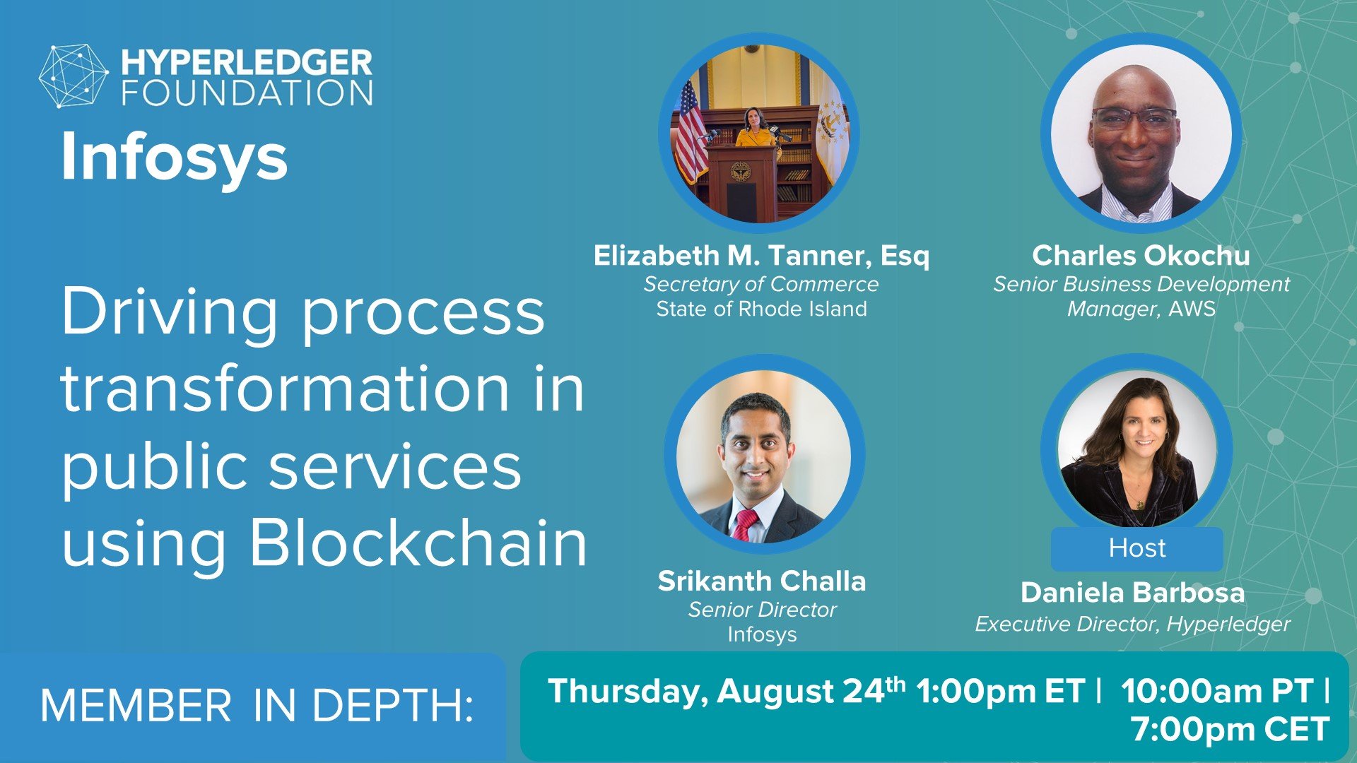 Hyperledger in-depth webinar with Infosys: Driving process transformation in public services ...